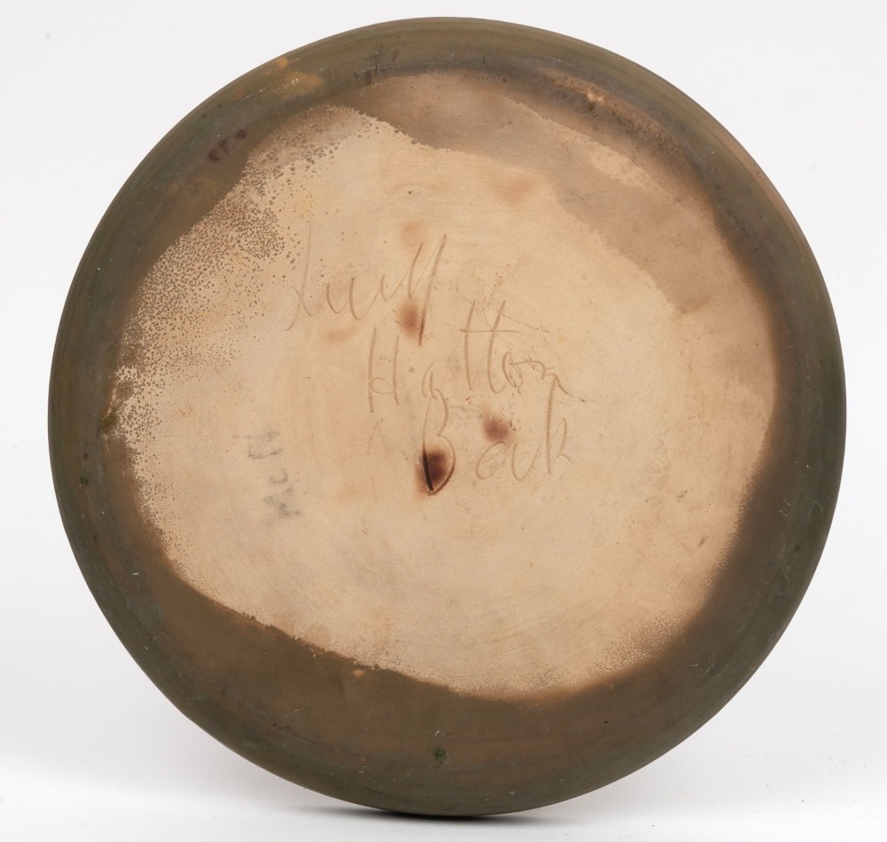 LUCY HATTON BECK pottery dish with sgraffito mother and child ...