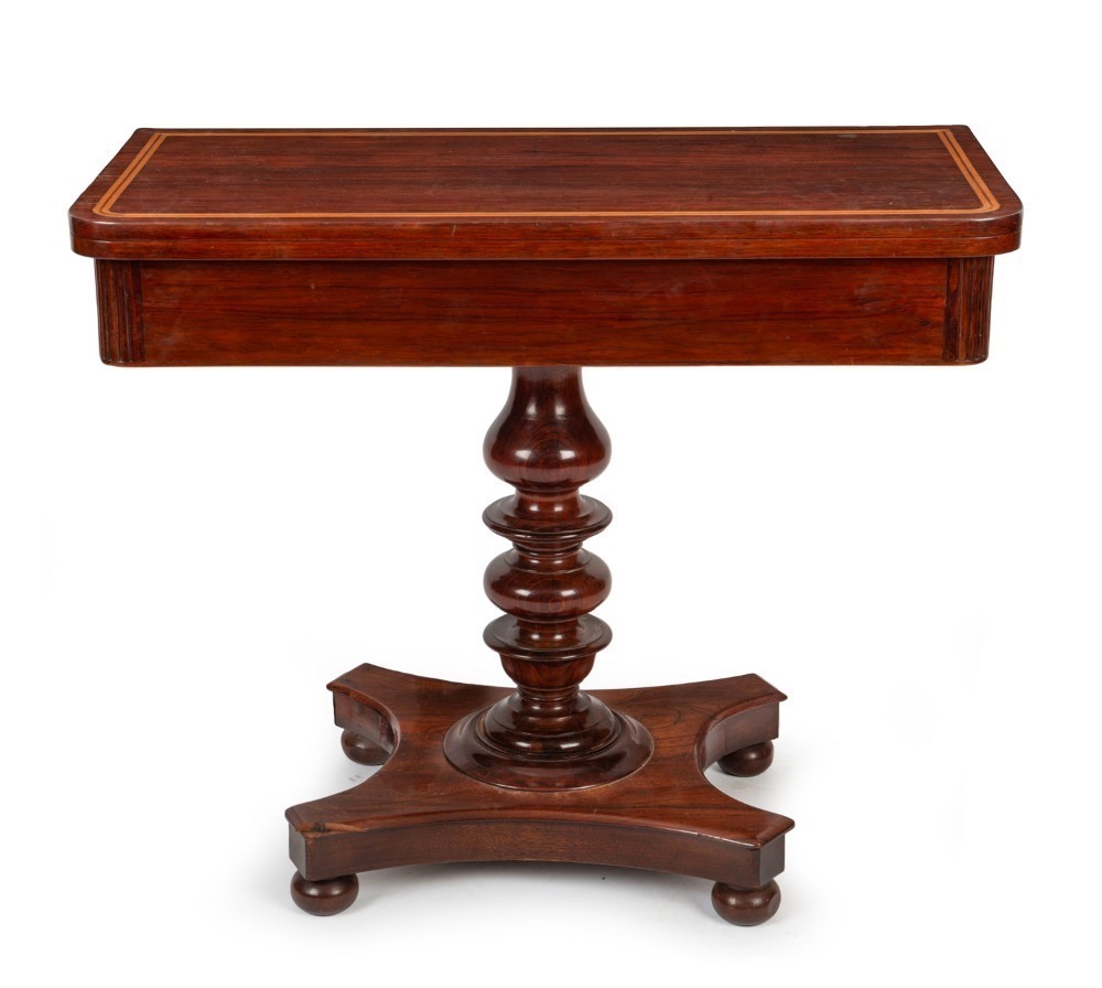 An early Colonial Australian tea table with fold-over top, constructed ...