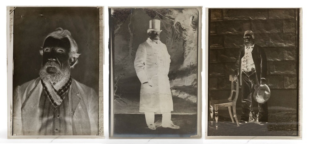 [BUSHRANGERS] A small box containing ten glass plate negatives, circa ...