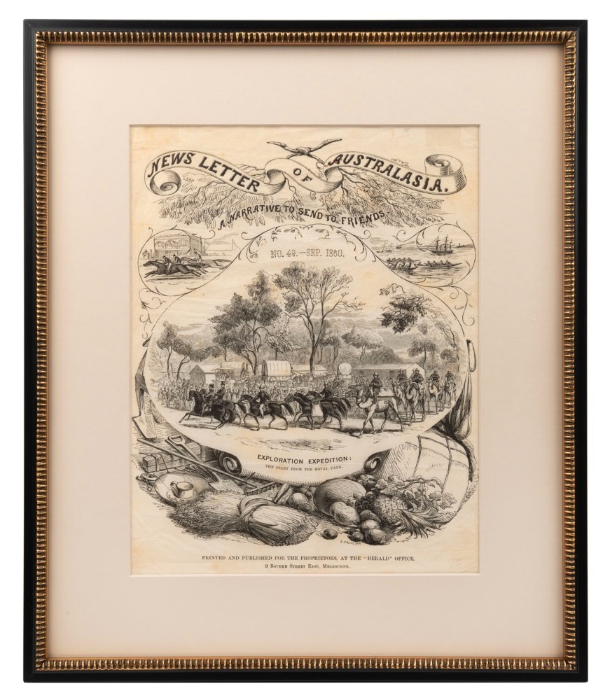 Sept. 1860 illustrated front cover of the Newsletter of Australasia (No ...