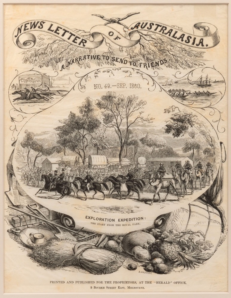 Sept. 1860 illustrated front cover of the Newsletter of Australasia (No ...