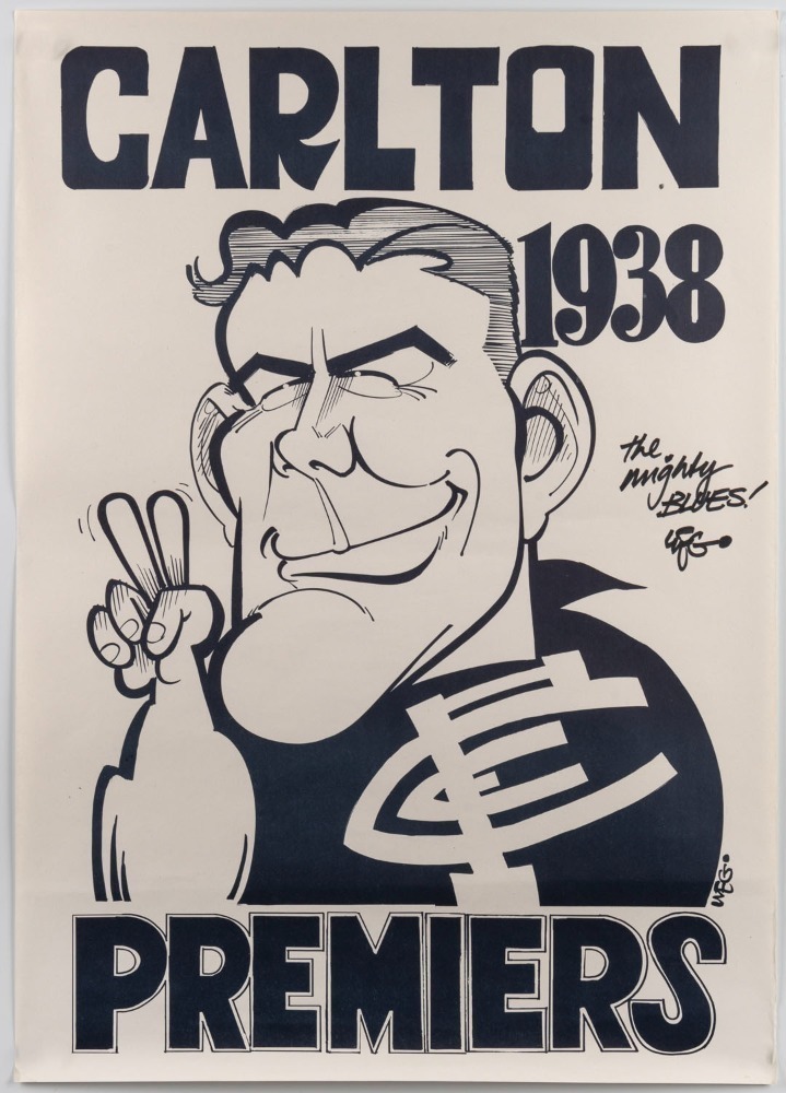 A collection of WEG posters celebrating CARLTON Premierships through ...