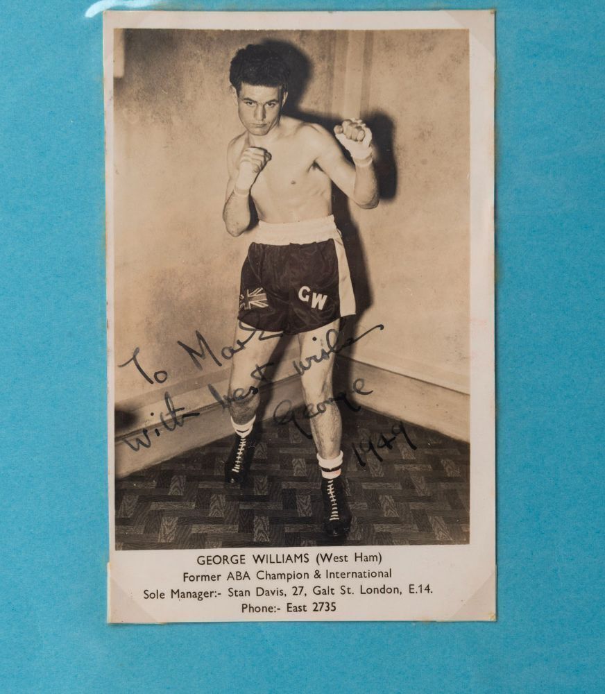 An album containing a collection of signed photographs, cards ...