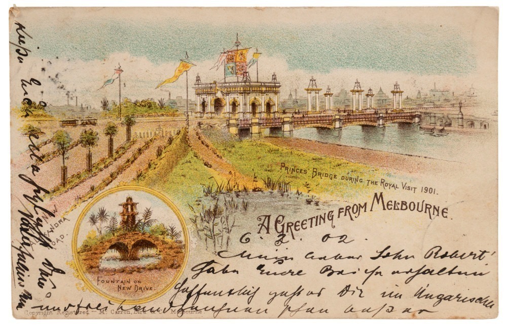 A fine range of Australian postcards in a small album. Noted, in ...