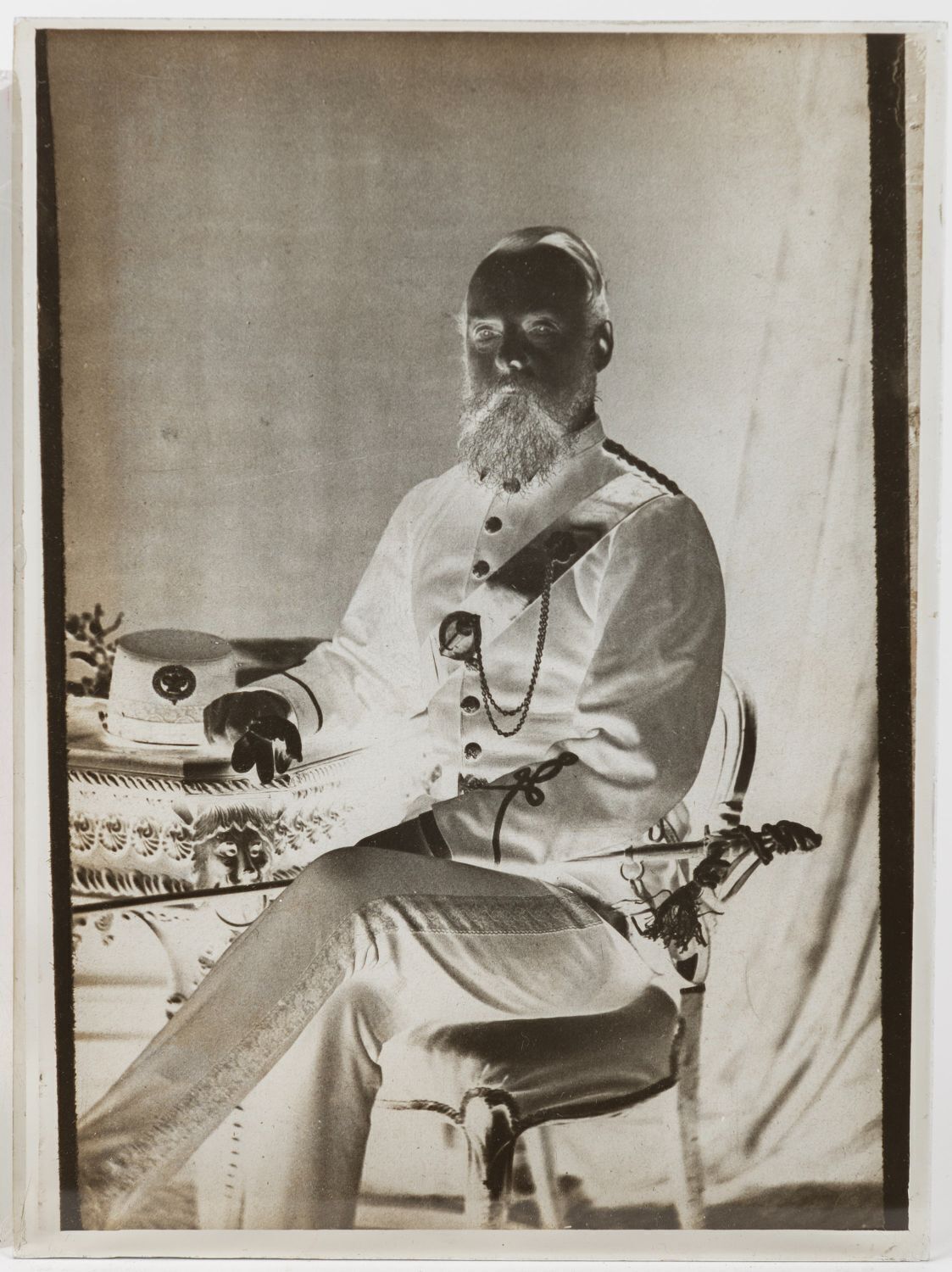 NED KELLY. Box of 9 glass plate negatives of the Victorian Police Force ...