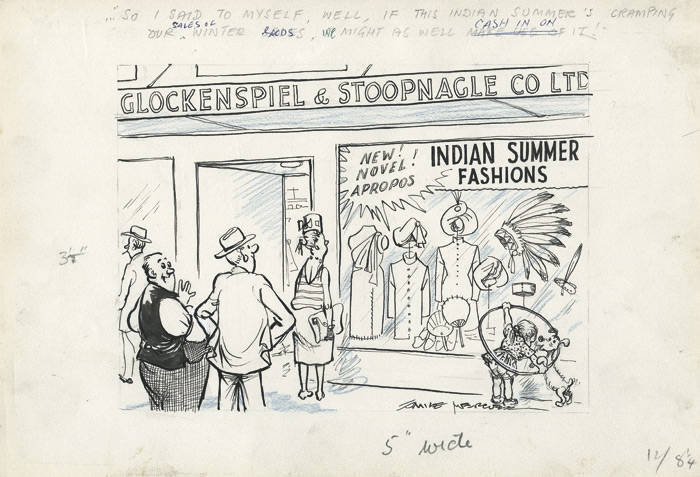 EMILE MERCIER (1901-1981, Australian cartoonist): Original b/w artwork ...