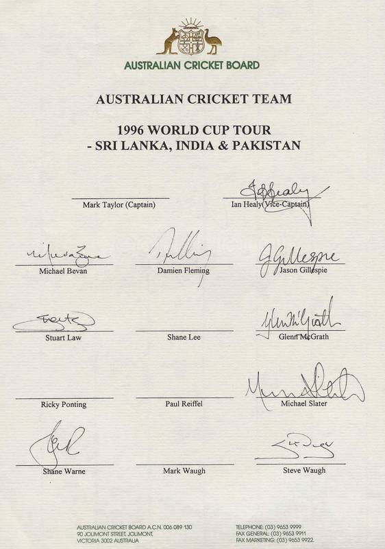 Adam Gilchrist Signature