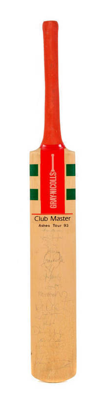 1993 AUSTRALIAN TOUR TO ENGLAND, Gray-Nicolls Cricket Bat, with 18 ...