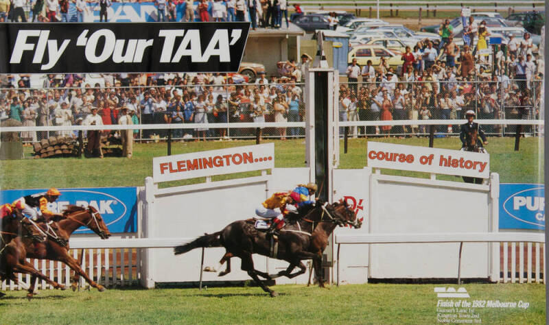 POSTERS, noted TAA posters for 1982 Melbourne Cup & 1983 Melbourne Cup ...